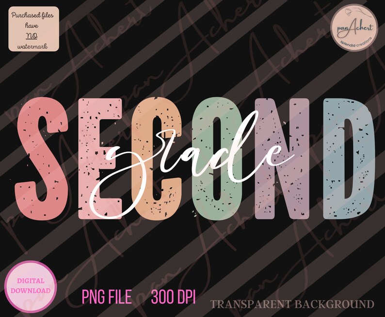 Second Grade PNG, 2nd Grade Png, 2nd Grade, Back to School PNG, 2nd ...