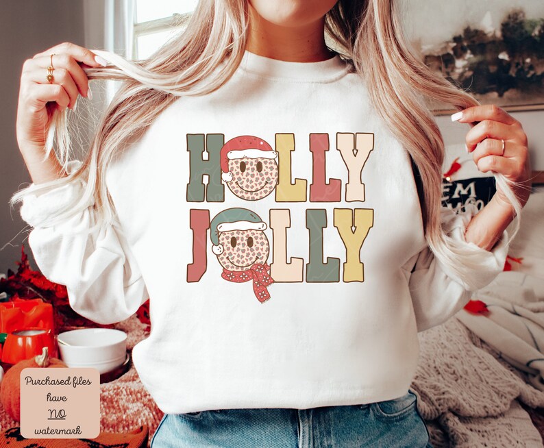 Holly Jolly Png, Holly Jolly, Holly Jolly Shirt, Smiley Face Png ...