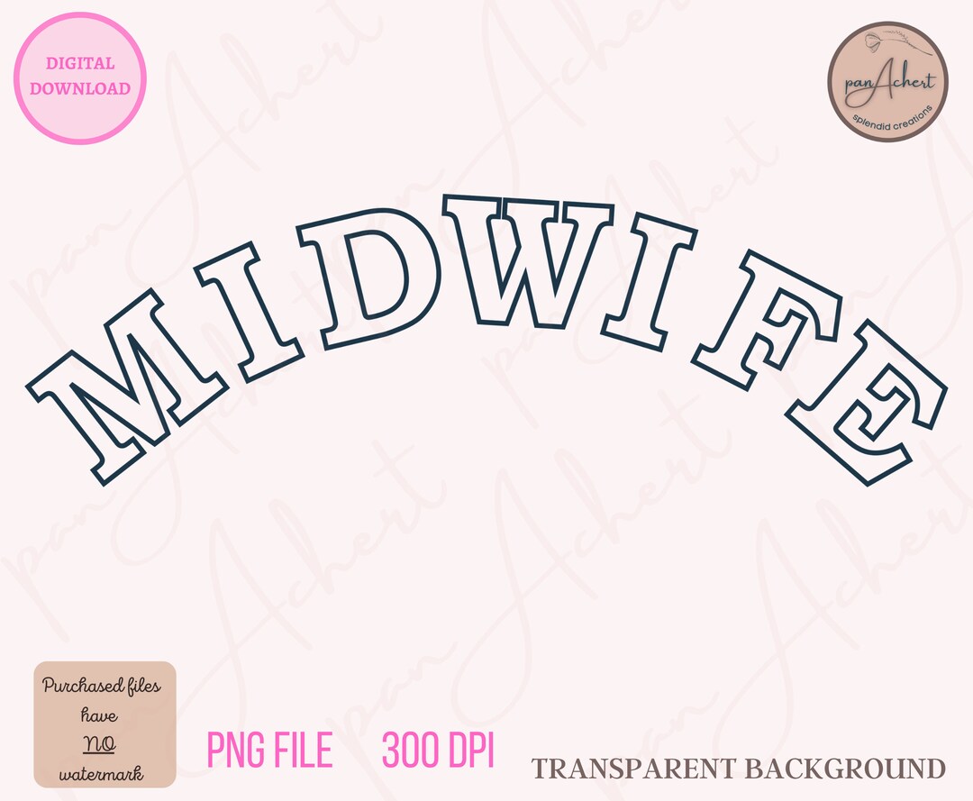 Midwife Png for Sublimation, Midwife Png Design, Midwife PNG, Midwife ...