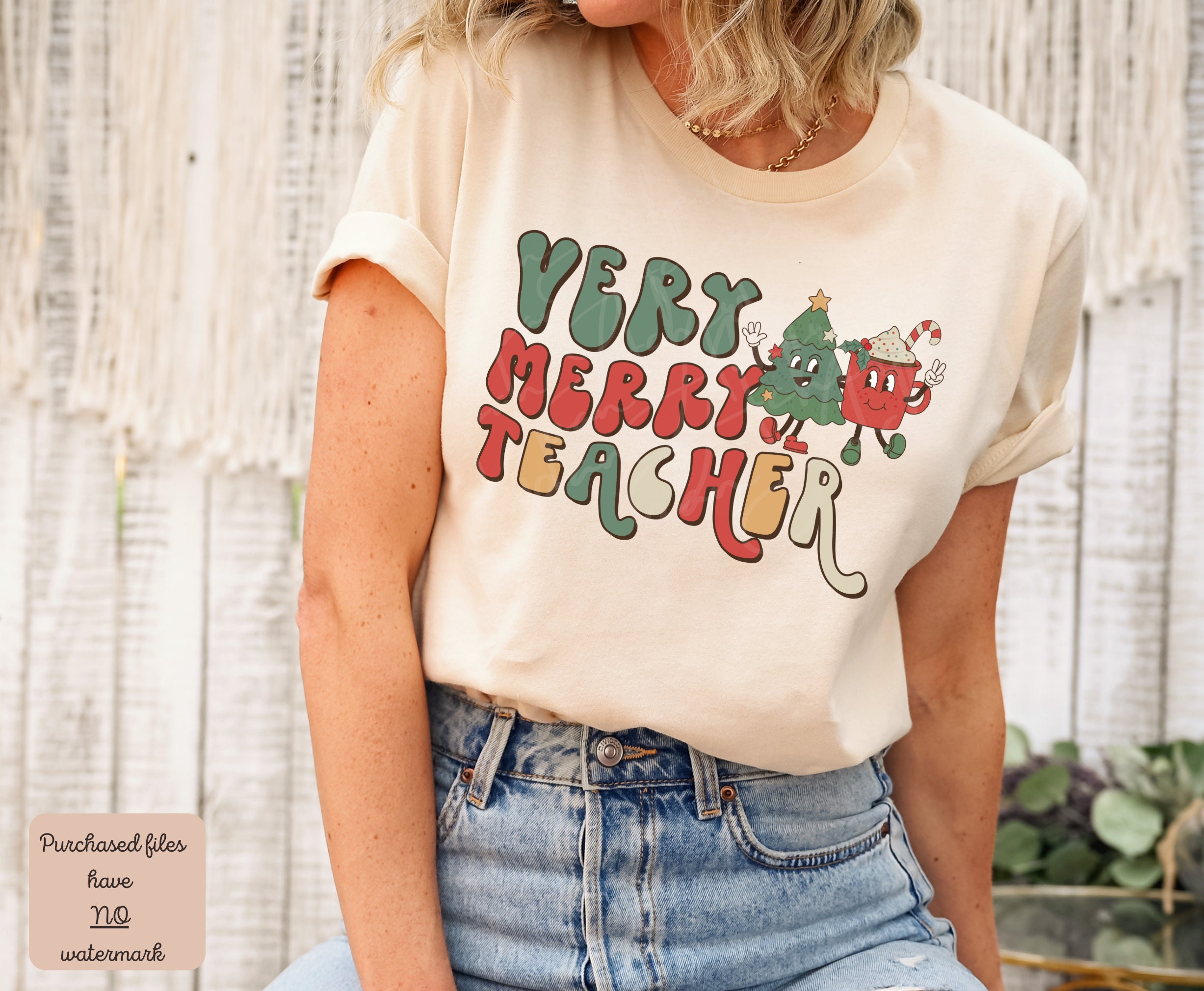 Very Merry Teacher Png Merry Teacher Png Merry Christmas - Etsy