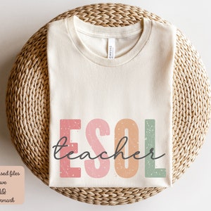 Esol Teacher Png, Esol Teacher, Teacher Shirt, Teacher Gifts, Teacher ...