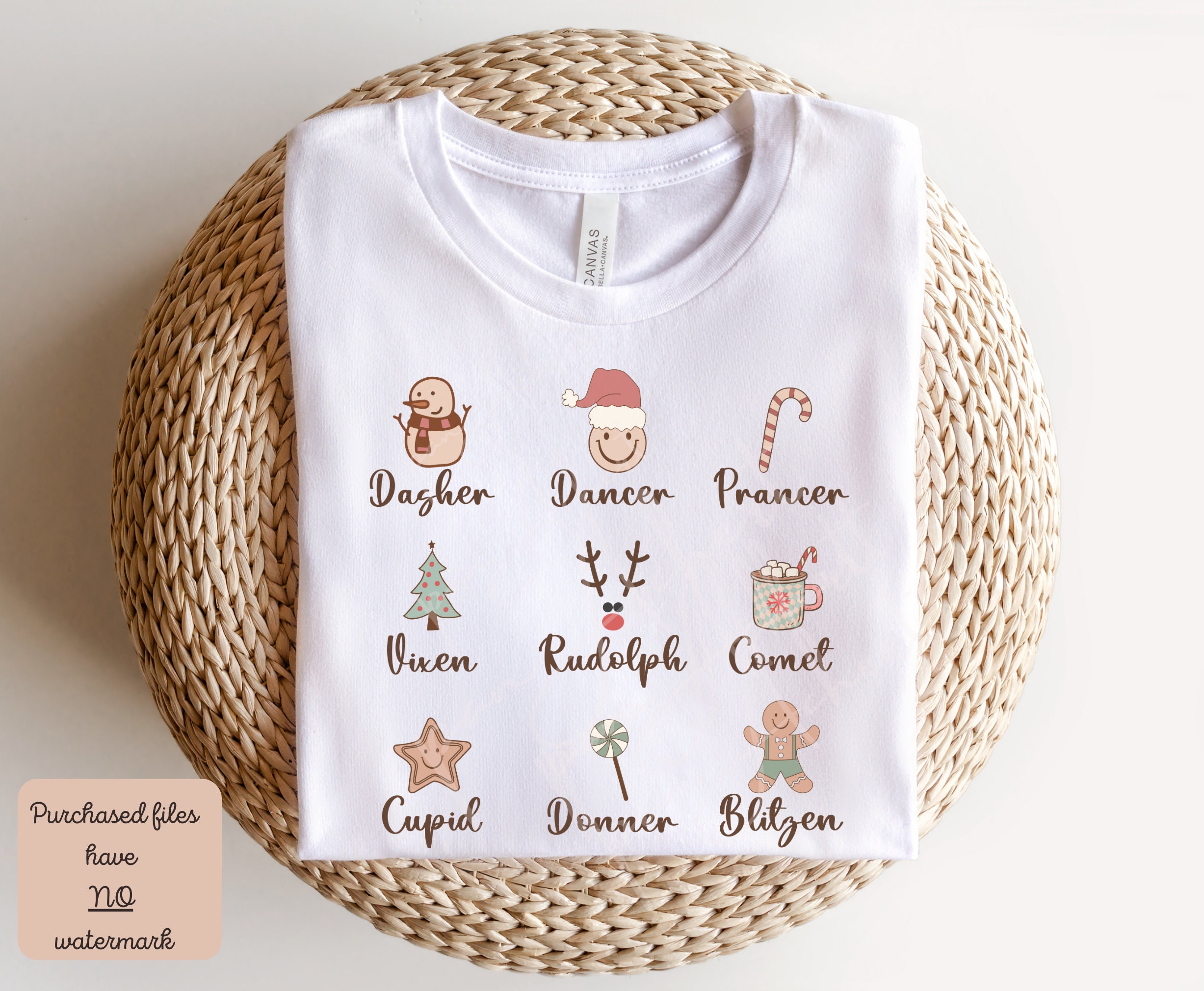 Dasher Dancer Prancer PNG Rudolph PNG Reindeer Names Png - Etsy