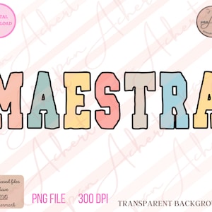 Maestra, Teacher Png, Maestra Png, Teacher Rainbow PNG, Teacher PNG for ...