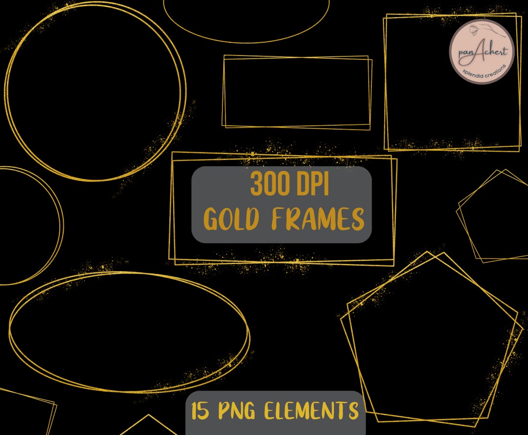 Gold Frames Clipart, Gold Frame PNG Clipart, Gold Design Elements ...