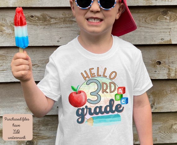 Hello Third Grade Png Hello 3rd Grade Png Third Grade Png - Etsy
