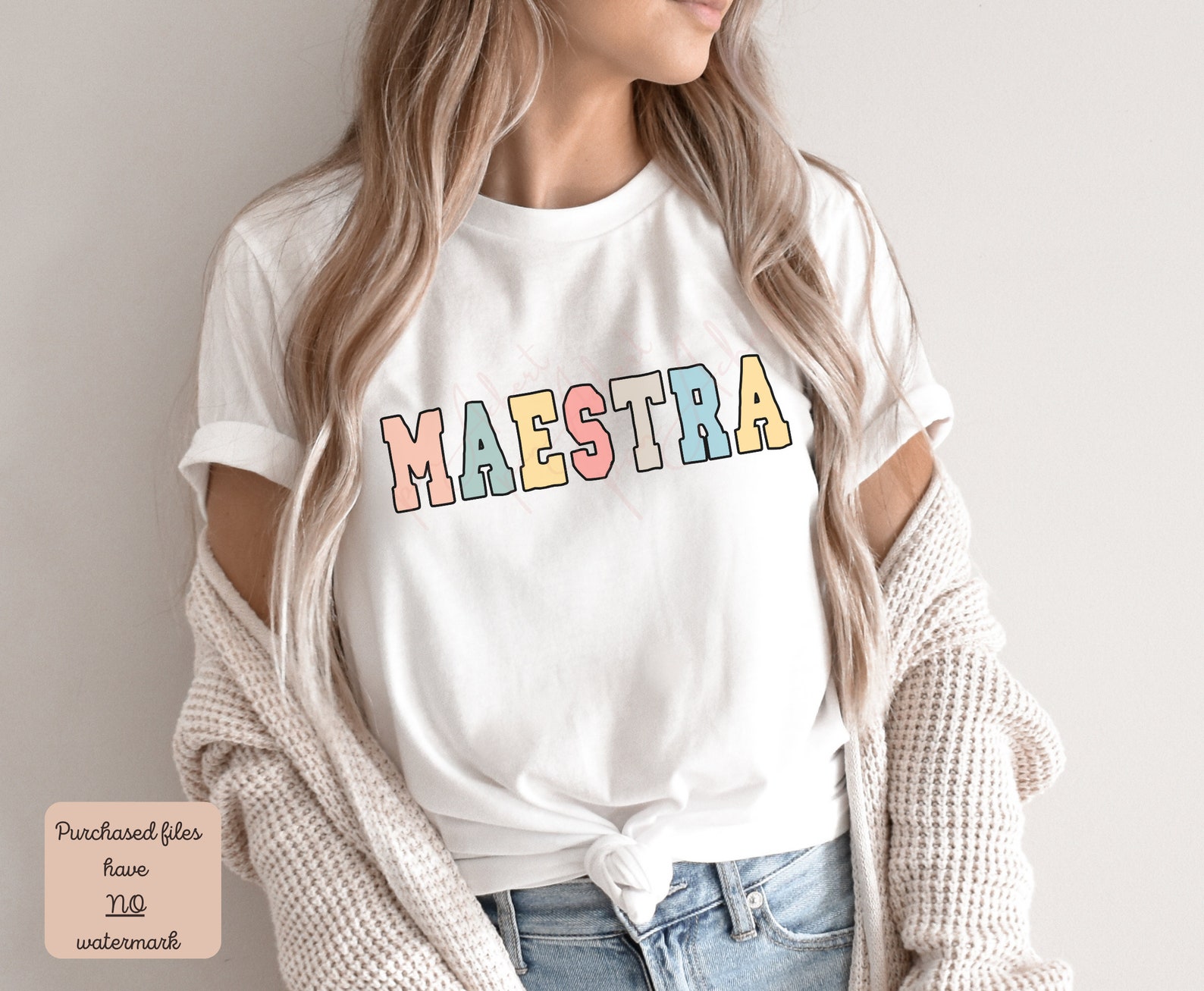 Maestra Teacher Png Maestra Png Teacher Rainbow PNG - Etsy