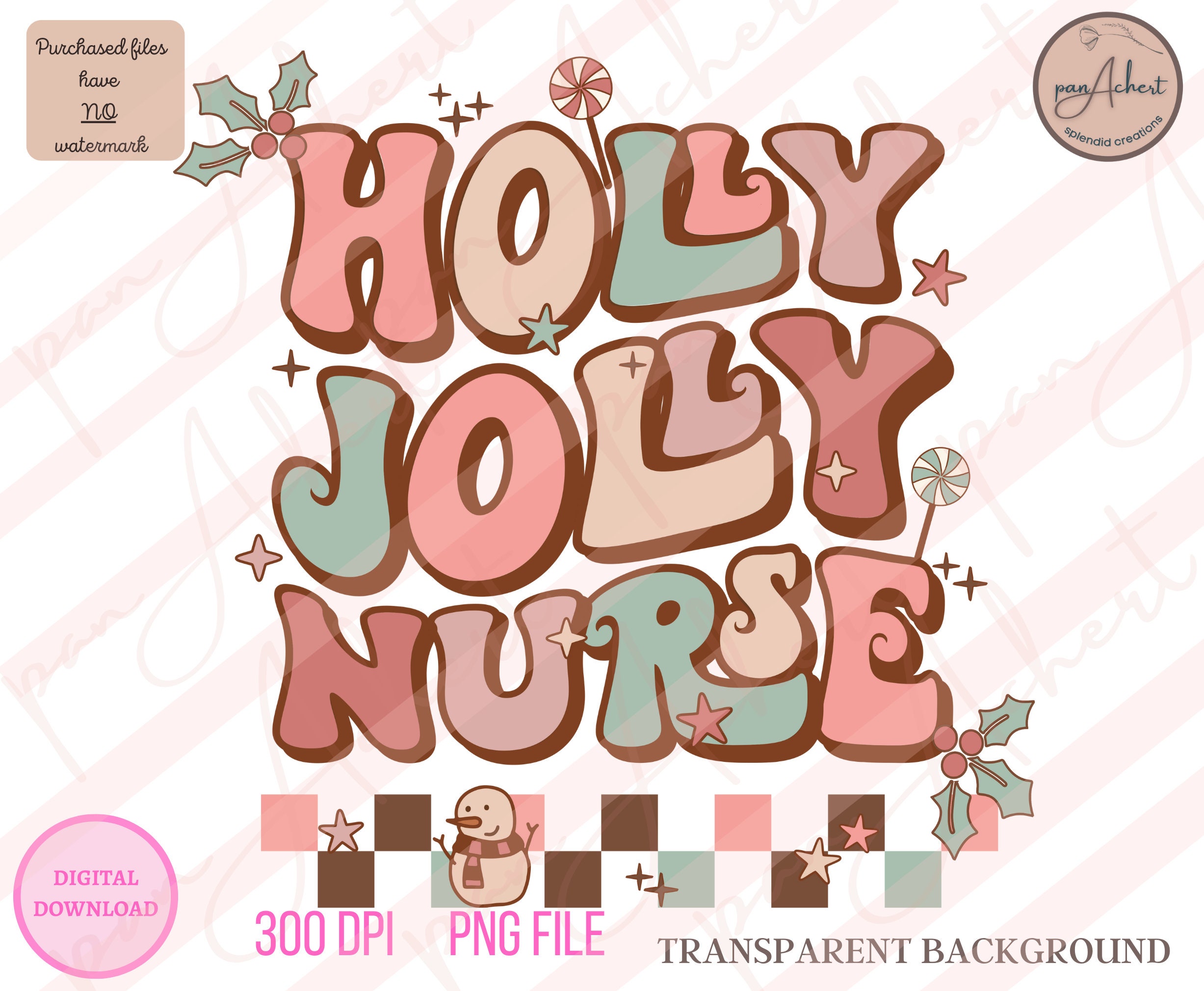 Holly Jolly Nurse Png Holly Jolly Png Merry Christmas Png - Etsy