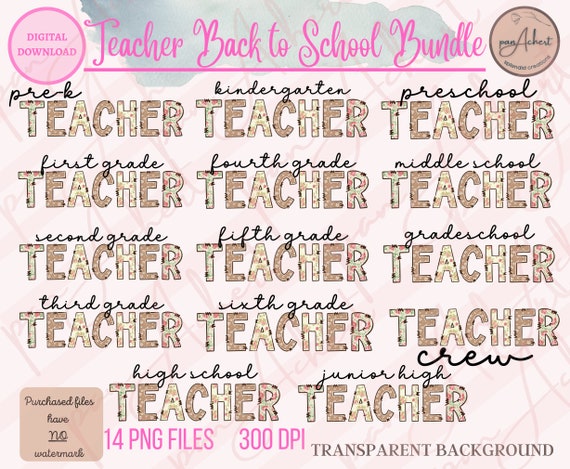 Teacher PNG Bundle School PNG Bundle Back to School Teacher - Etsy UK