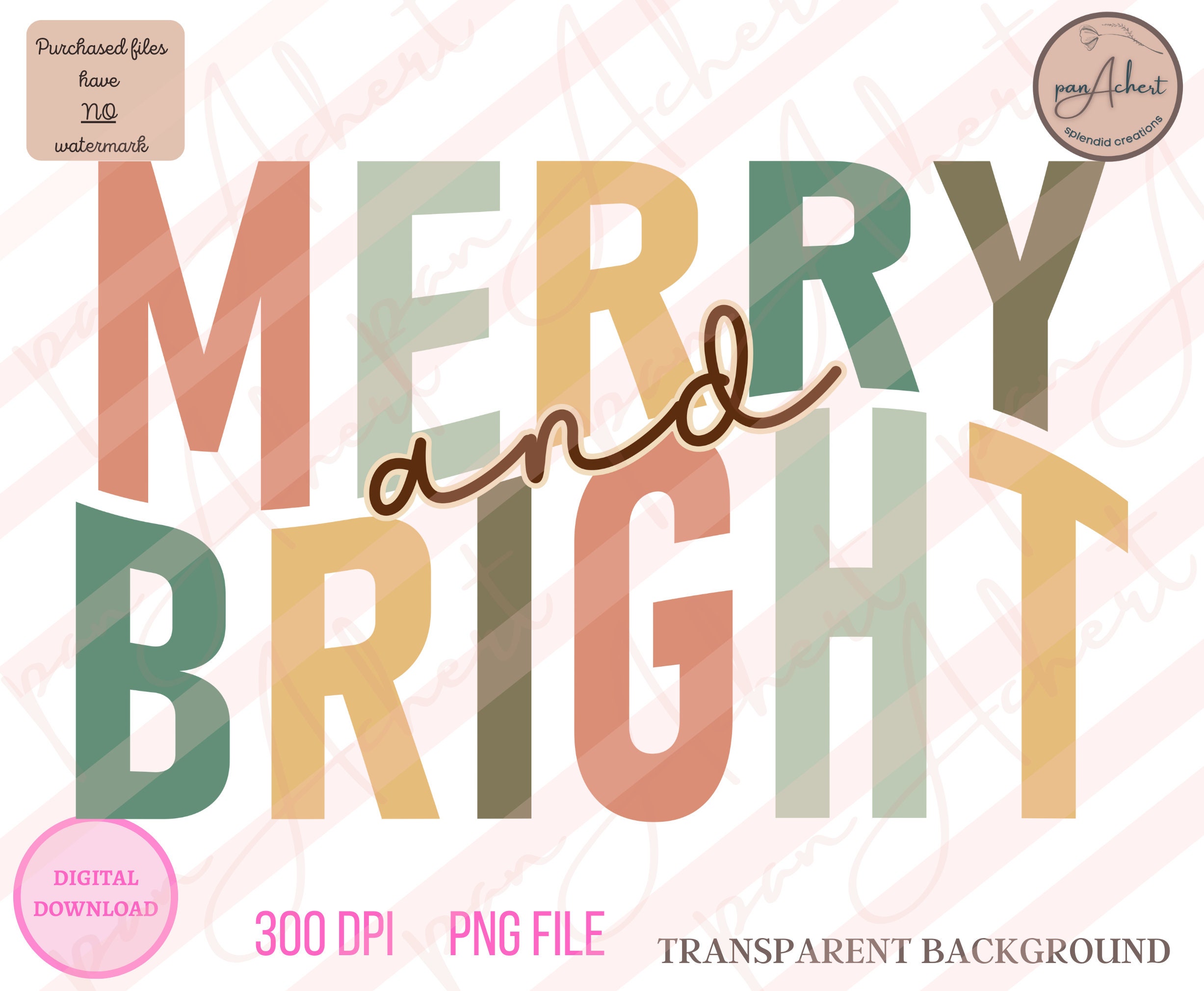 Merry and Bright Png Merry and Bright Merry and Bright - Etsy
