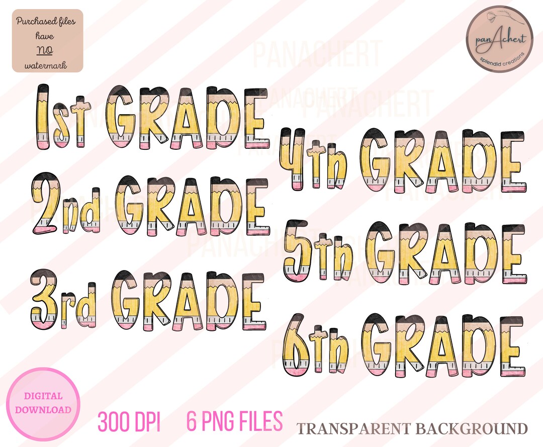 Grade School PNG, Back to School Png, Back to School Bundle Png, School ...