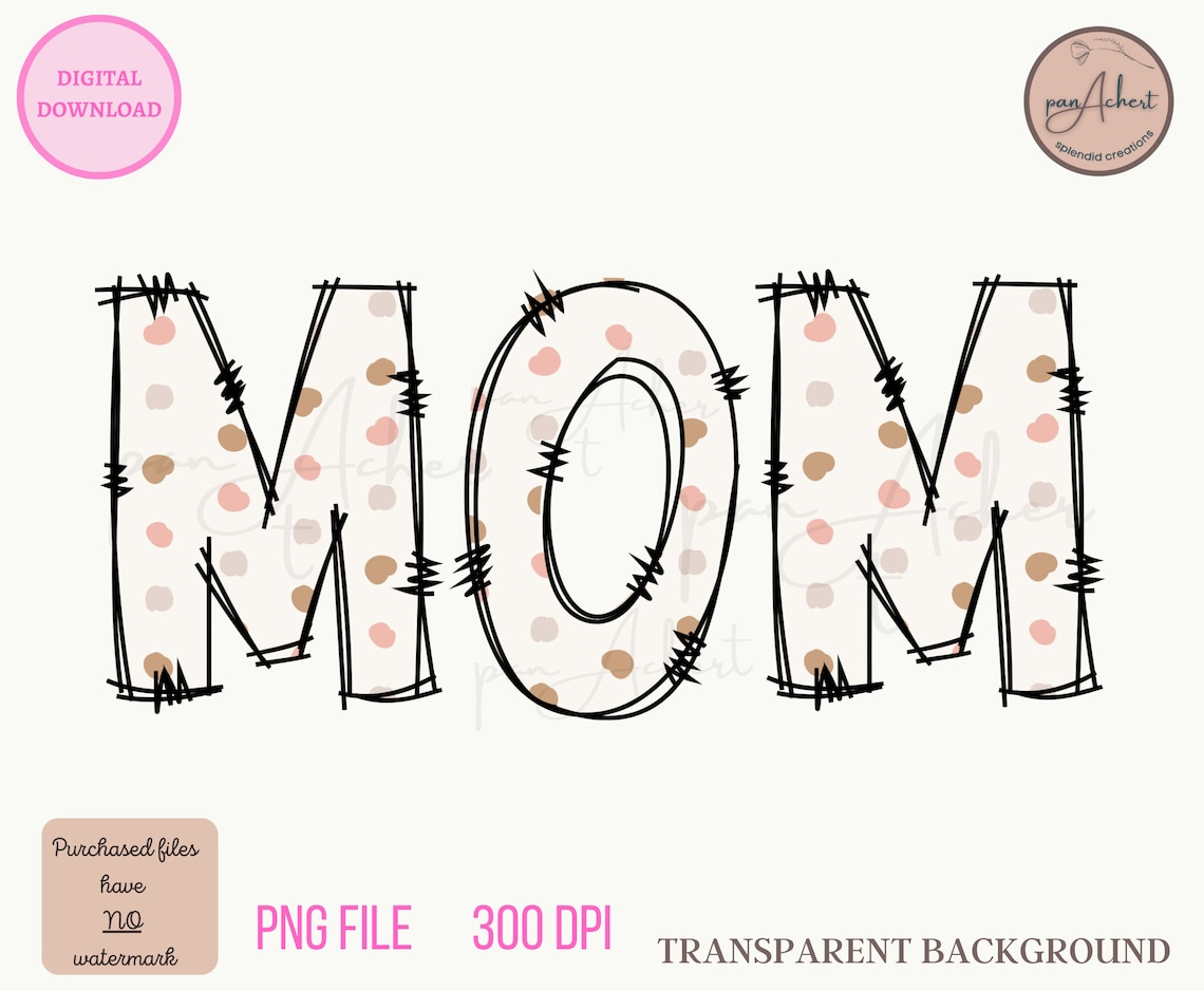 MOM Png Mama PNG Digital Download Mom Doodle Font Png Mom - Etsy