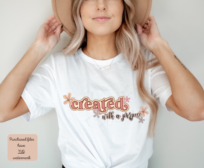 Created With a Purpose Png Christian PNG for Sublimation - Etsy