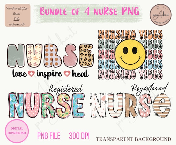 Nurse Bundle Png Nurse Png Bundle Registered Nurse Png - Etsy