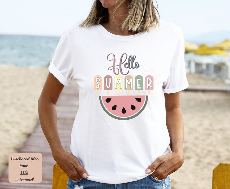 Hello Summer Png Watermelon PNG Summer PNG Design Hello - Etsy