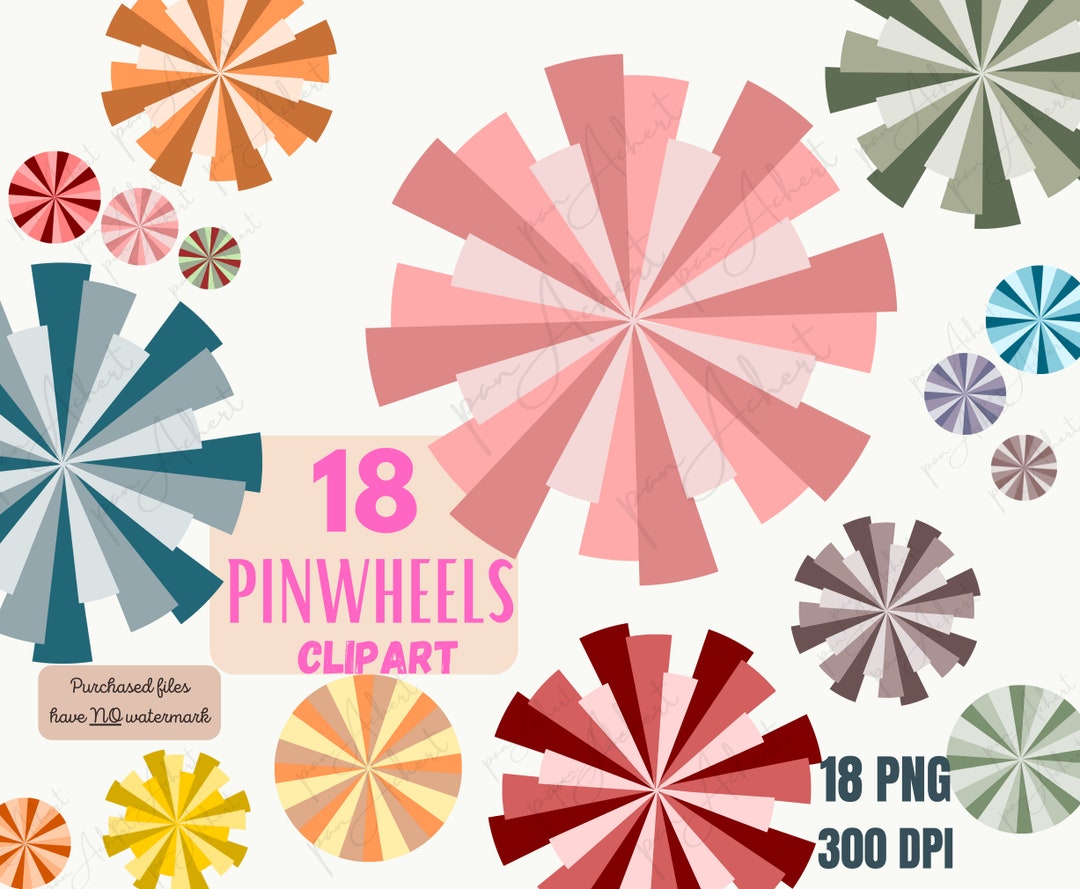Pinwheel PNG, Pinwheels PNG Digital Download, Pinwheel Clipart, Summer ...