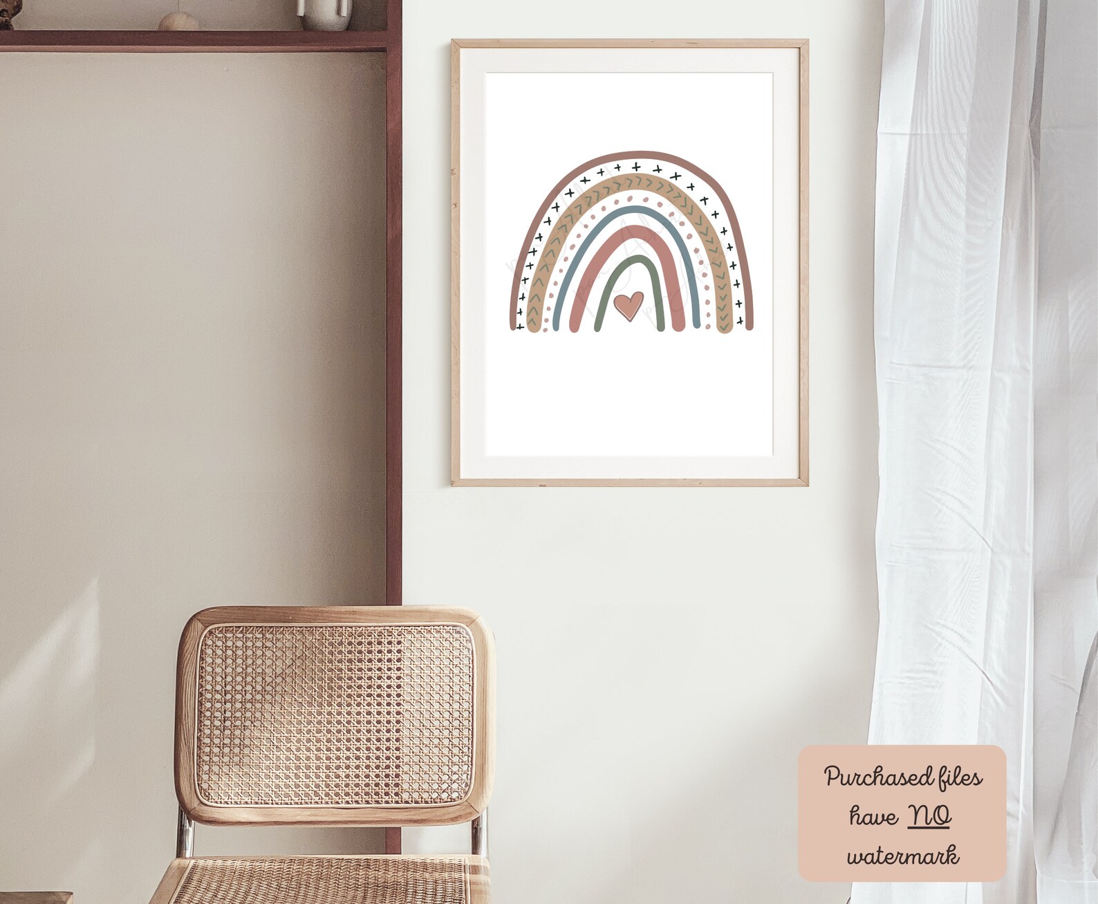 Boho Rainbow PNG Clipart Bundle Hand Drawn Boho Watercolor - Etsy