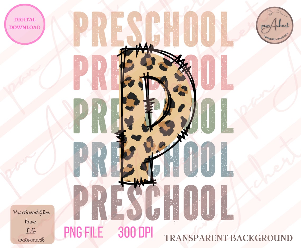 Preschool Png, Preschool Stacked Png, Preschool Cheetah Leopard PNG ...
