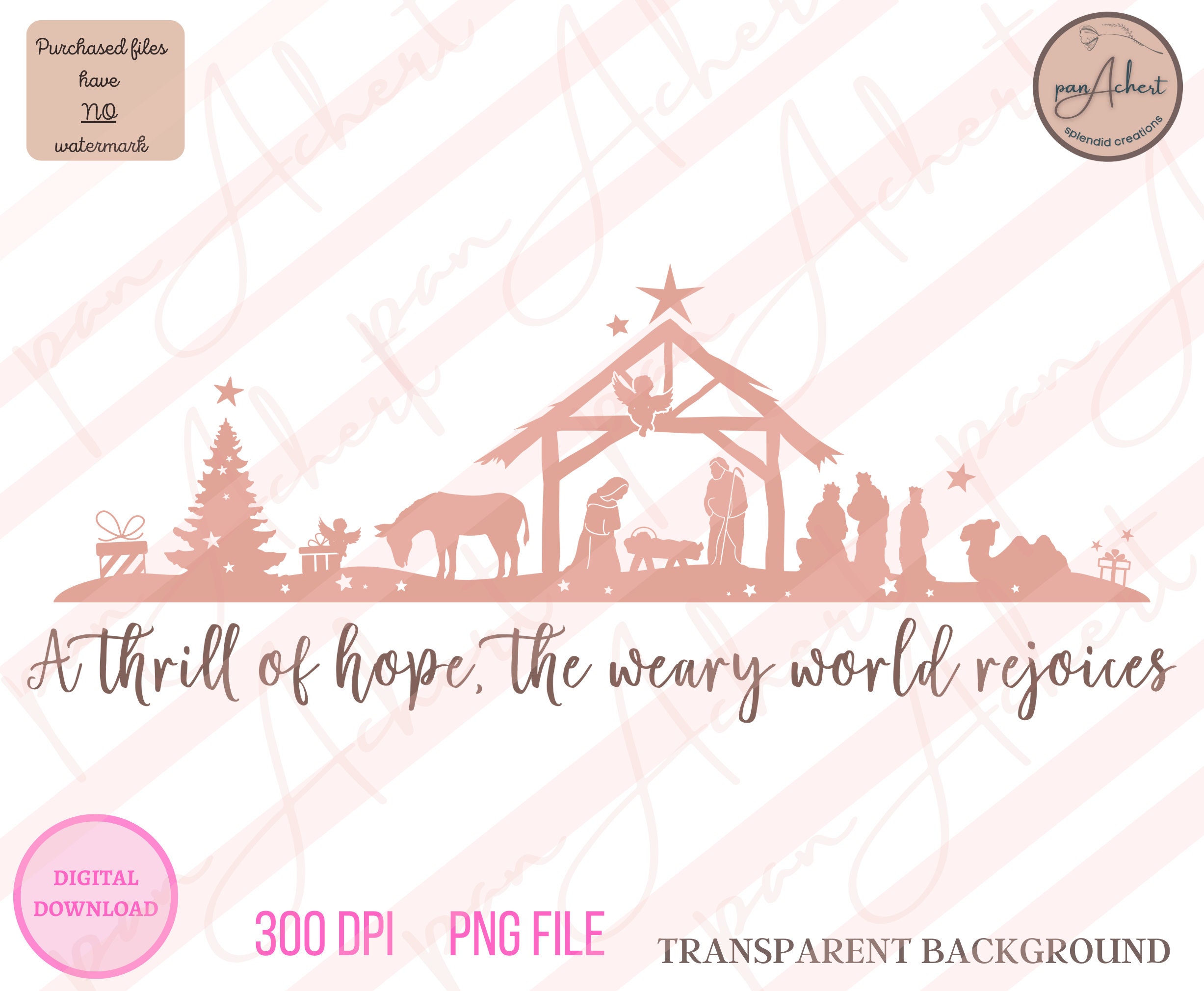 A Thrill of Hope Png A Thrill of Hope Merry Merry Christmas - Etsy