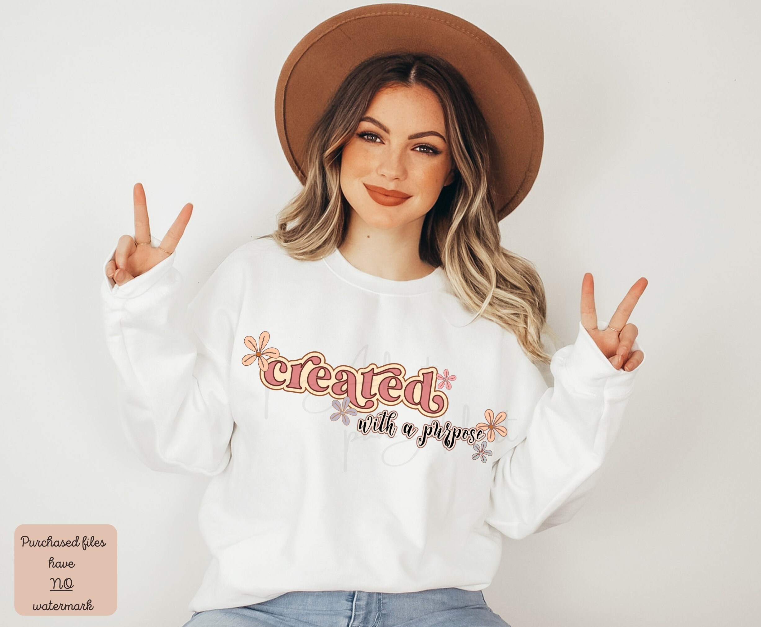 Created With a Purpose Png Christian PNG for Sublimation - Etsy