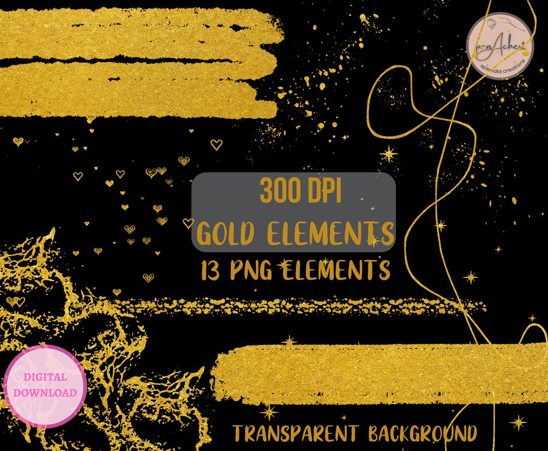 Gold Elements Clipart, Gold Elements PNG Clipart, Gold Design Elements ...