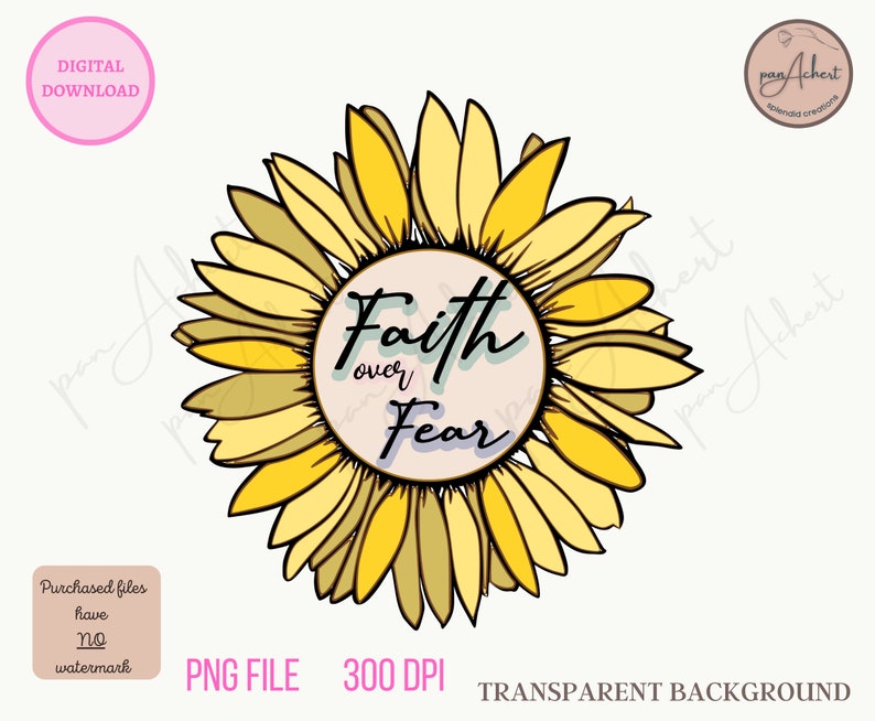 Faith Over Fear Png for Sublimation Christian PNG Design - Etsy