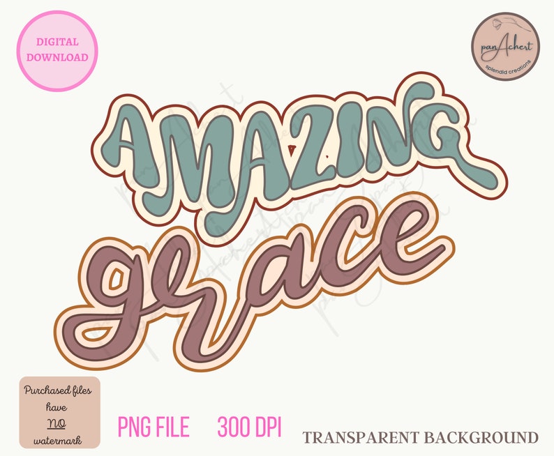 Amazing Grace Png Christian PNG for Sublimation Christian | Etsy