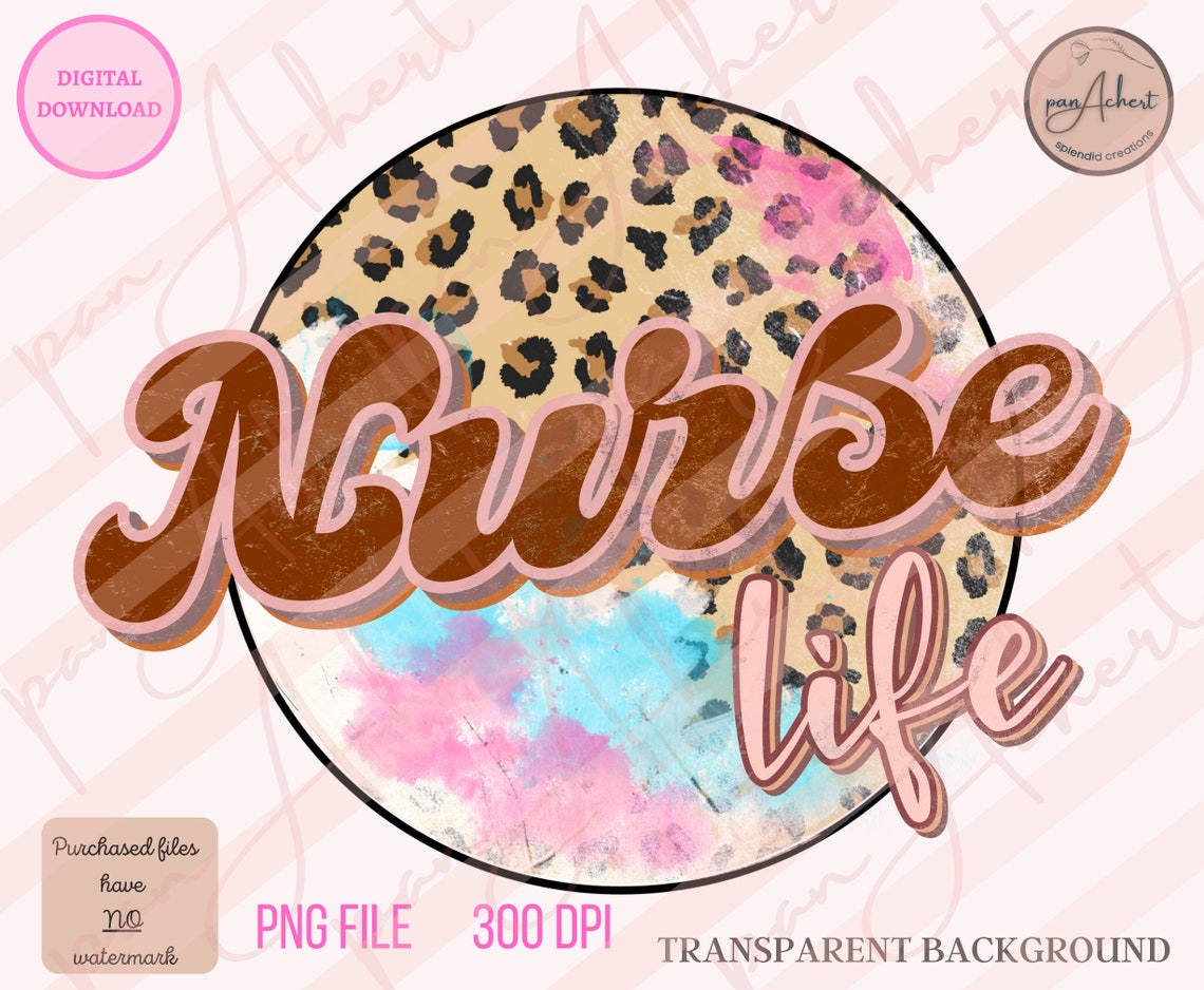 Nurse Life Png Nurse Leopard Background PNG Nurse Leopard - Etsy