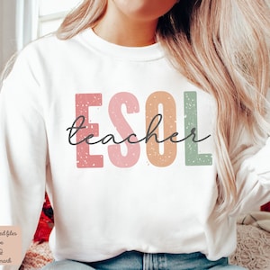 Esol Teacher Png, Esol Teacher, Teacher Shirt, Teacher Gifts, Teacher ...