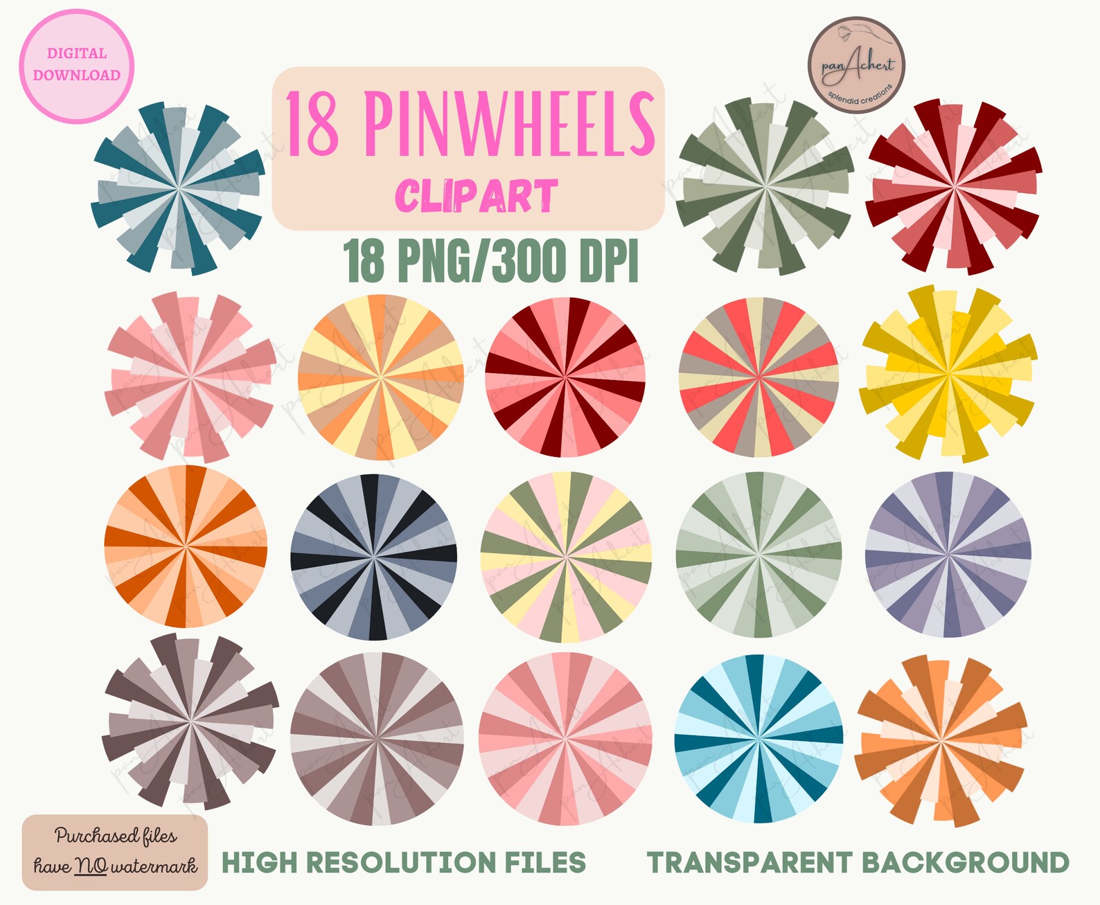 Pinwheel PNG Pinwheels PNG Digital Download Pinwheel - Etsy