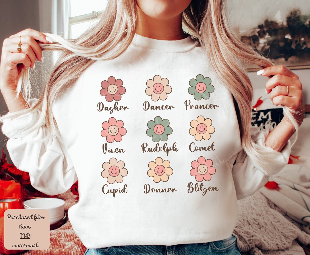 Dasher Dancer Prancer PNG, Rudolph PNG, Reindeer Names Png, Christmas ...