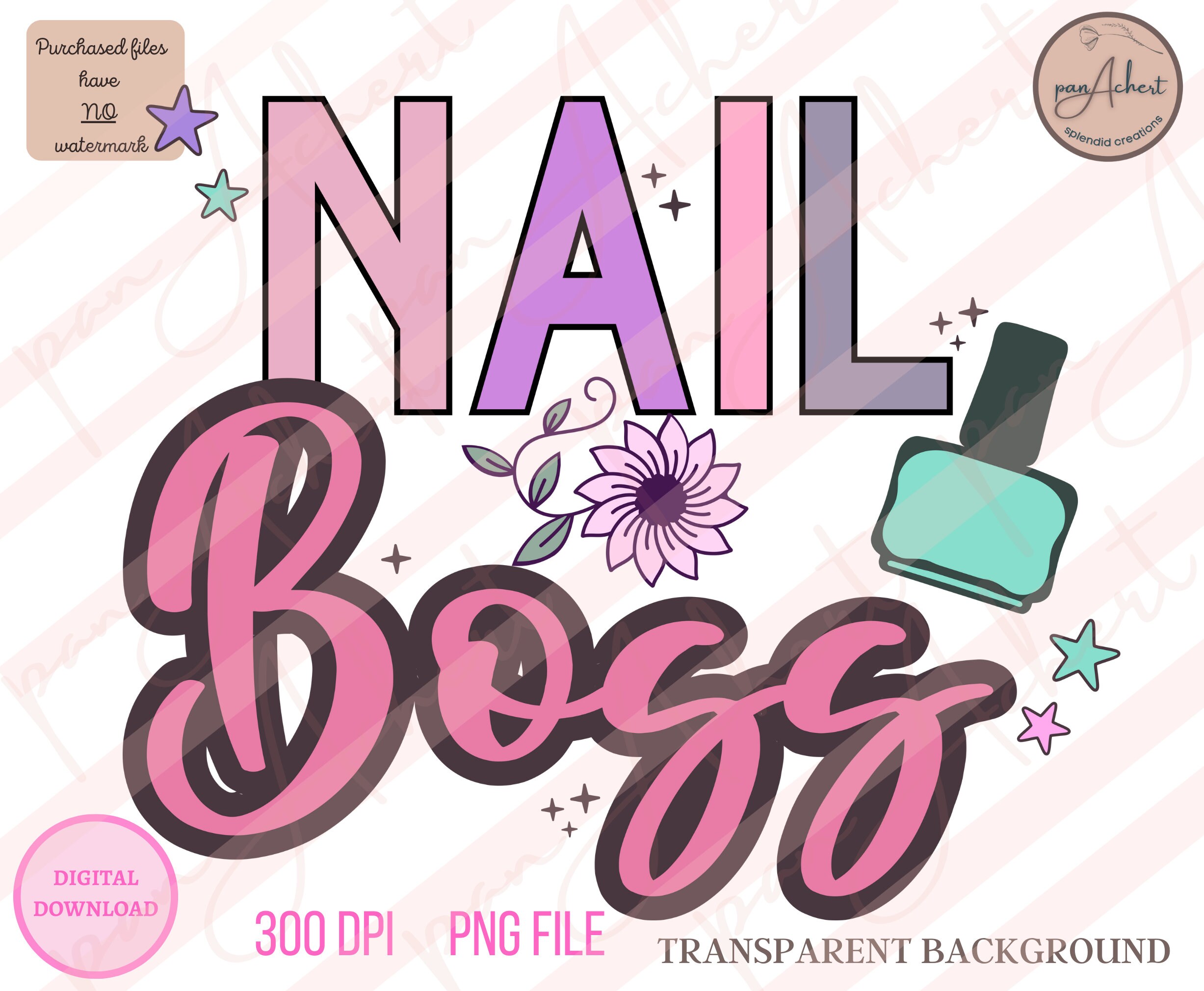 Nail Boss PNG Nail Boss Nail Tech PNG Nail Technician Nail - Etsy