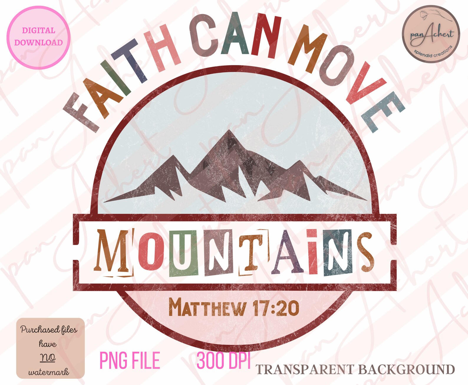 Faith PNG Christian PNG Faith Can Move Mountains Png - Etsy