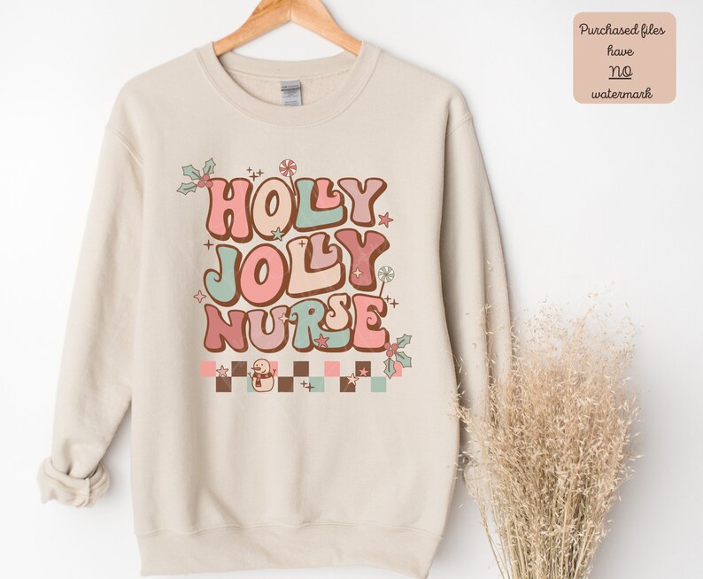 Holly Jolly Nurse Png, Holly Jolly Png, Merry Christmas Png, Holly ...
