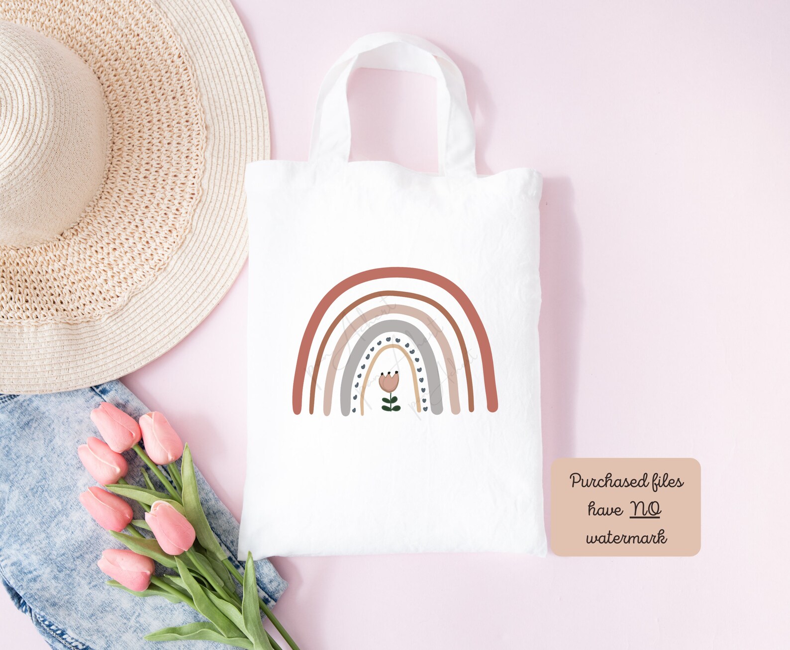 Boho Rainbow PNG Clipart Bundle Hand Drawn Boho Watercolor - Etsy