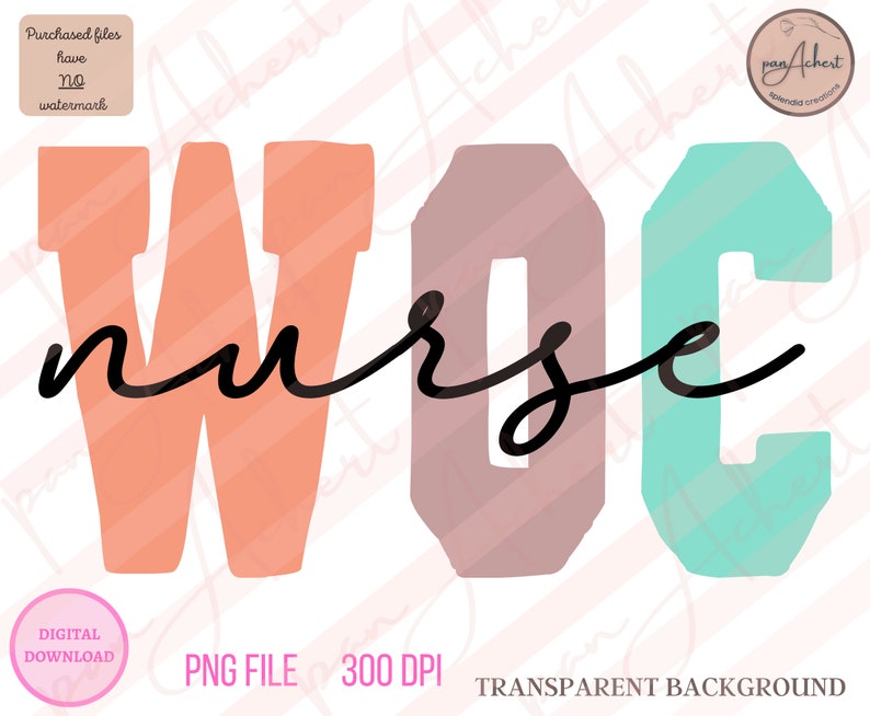 Nurse Png Woc Nurse Png Wound Nurse Wound Ostomy Png Woc - Etsy