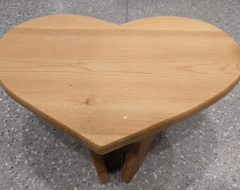 Wood Heart Stool - Etsy