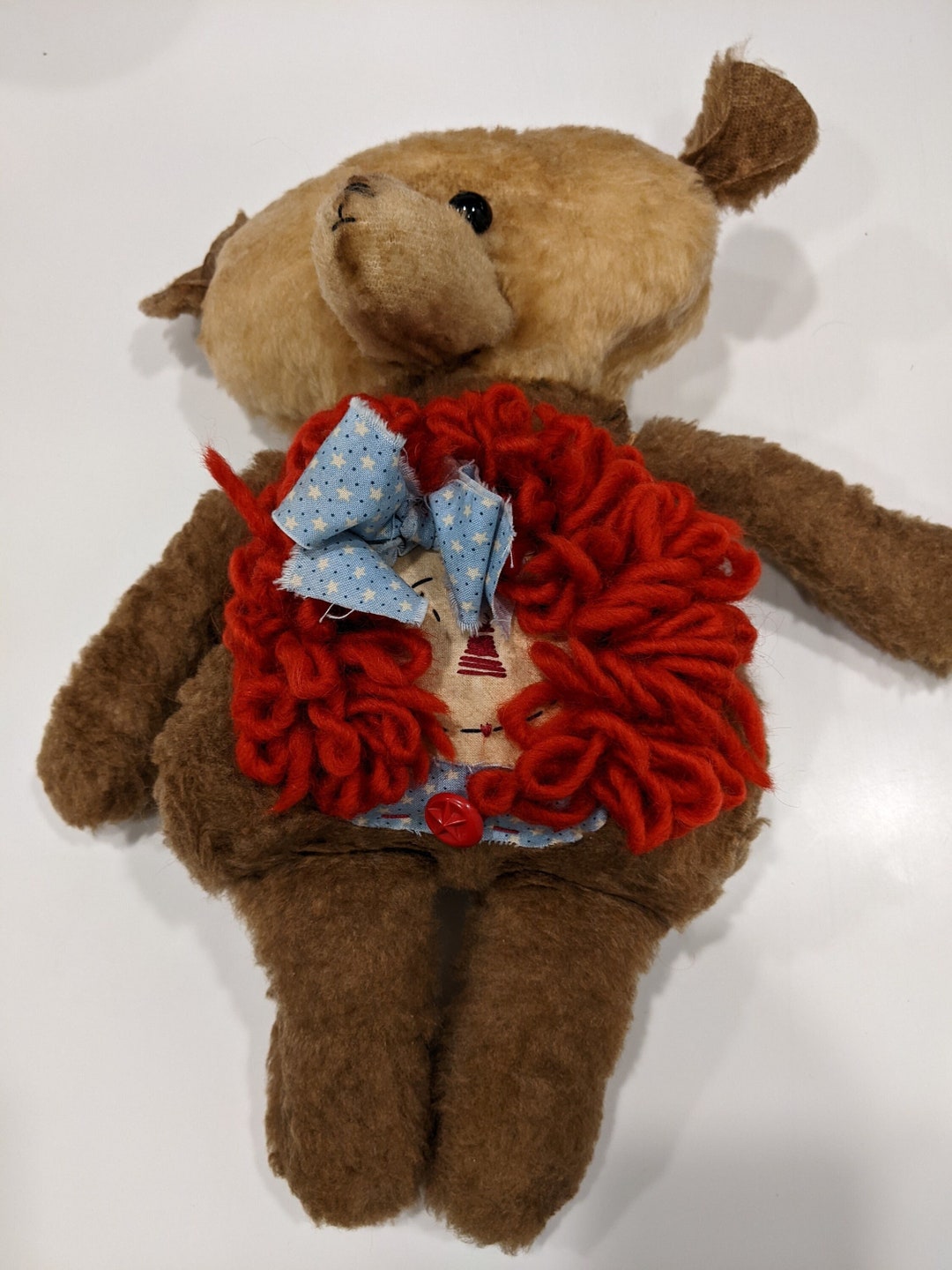 Amish Made 'raggedy Ann' Teddy Bear new W/out Tags - Etsy