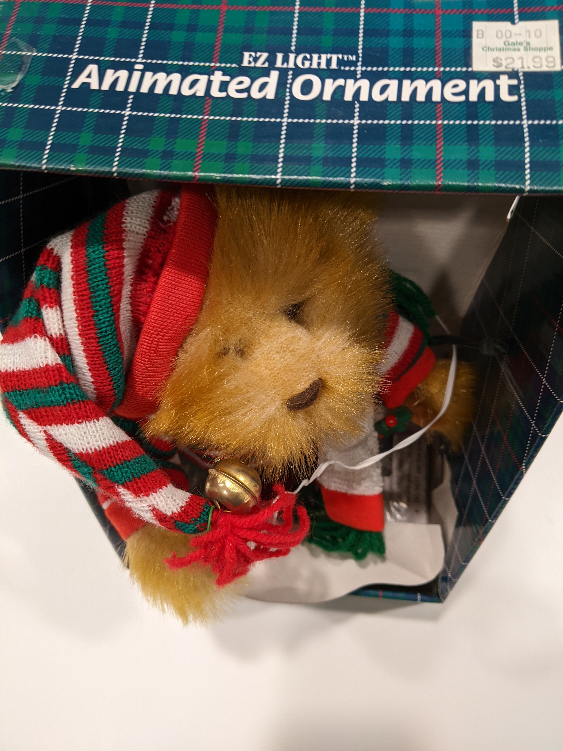 Cubby Bears Animated Ornament lights Up Moves Head and Arms From the 80 ...