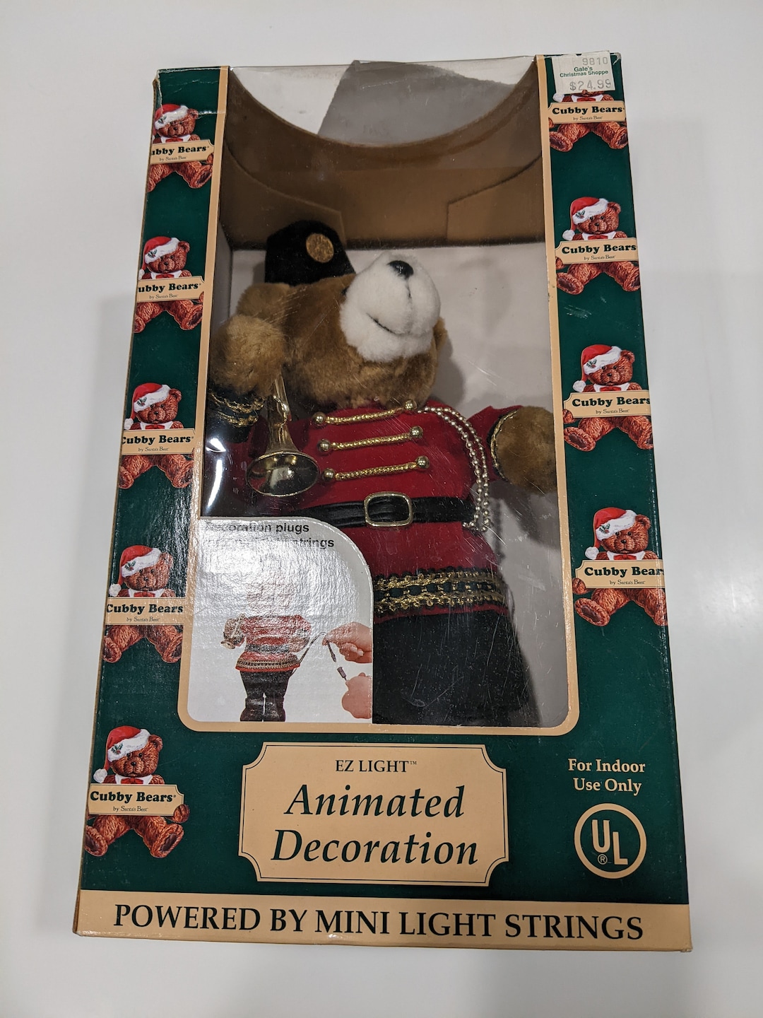 Cubby Bears Soldier Animated Decoration lights Up, Head and Arms Move ...