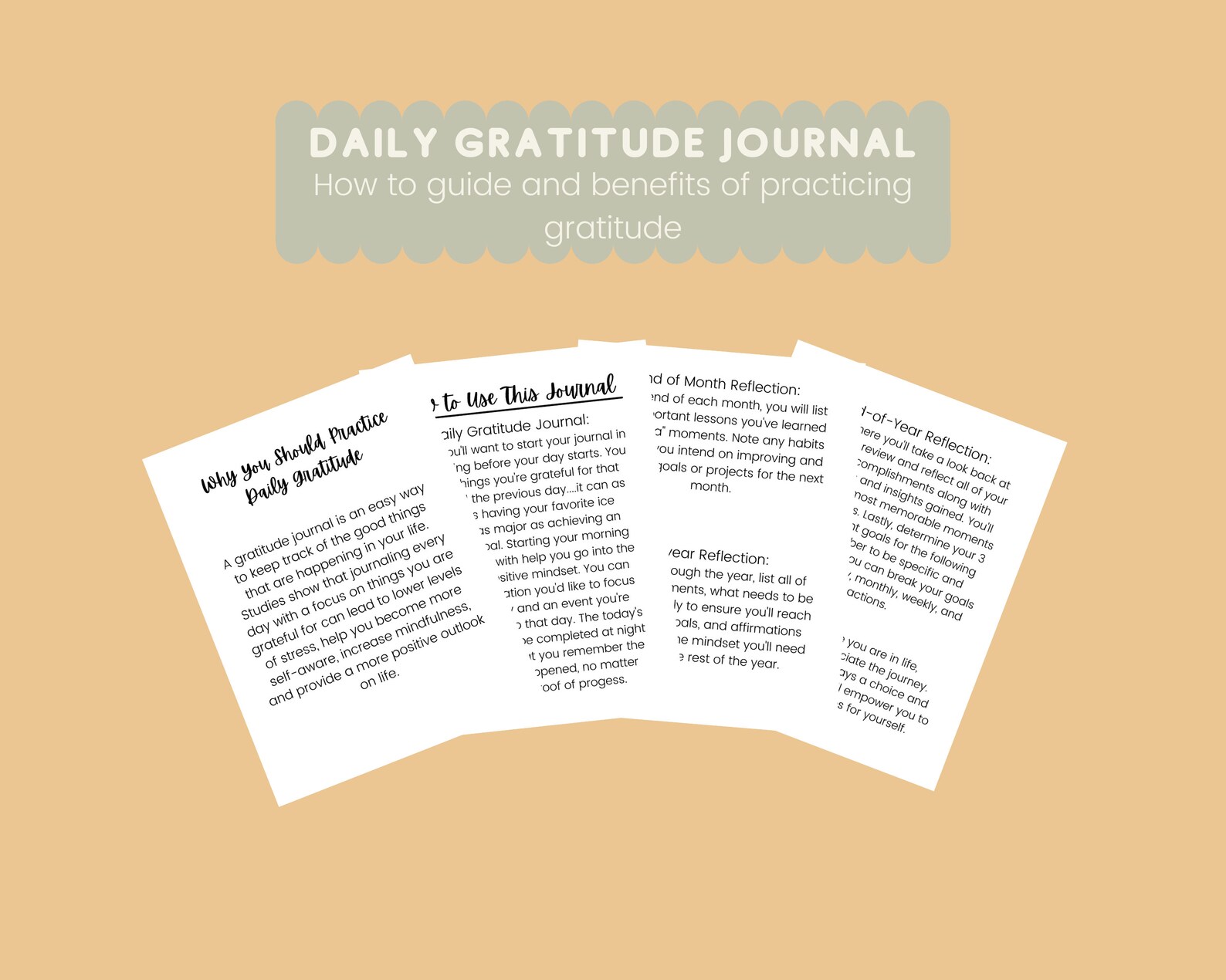 Daily Gratitude Journal | One Year Gratitude Journal | Daily Gratitude ...