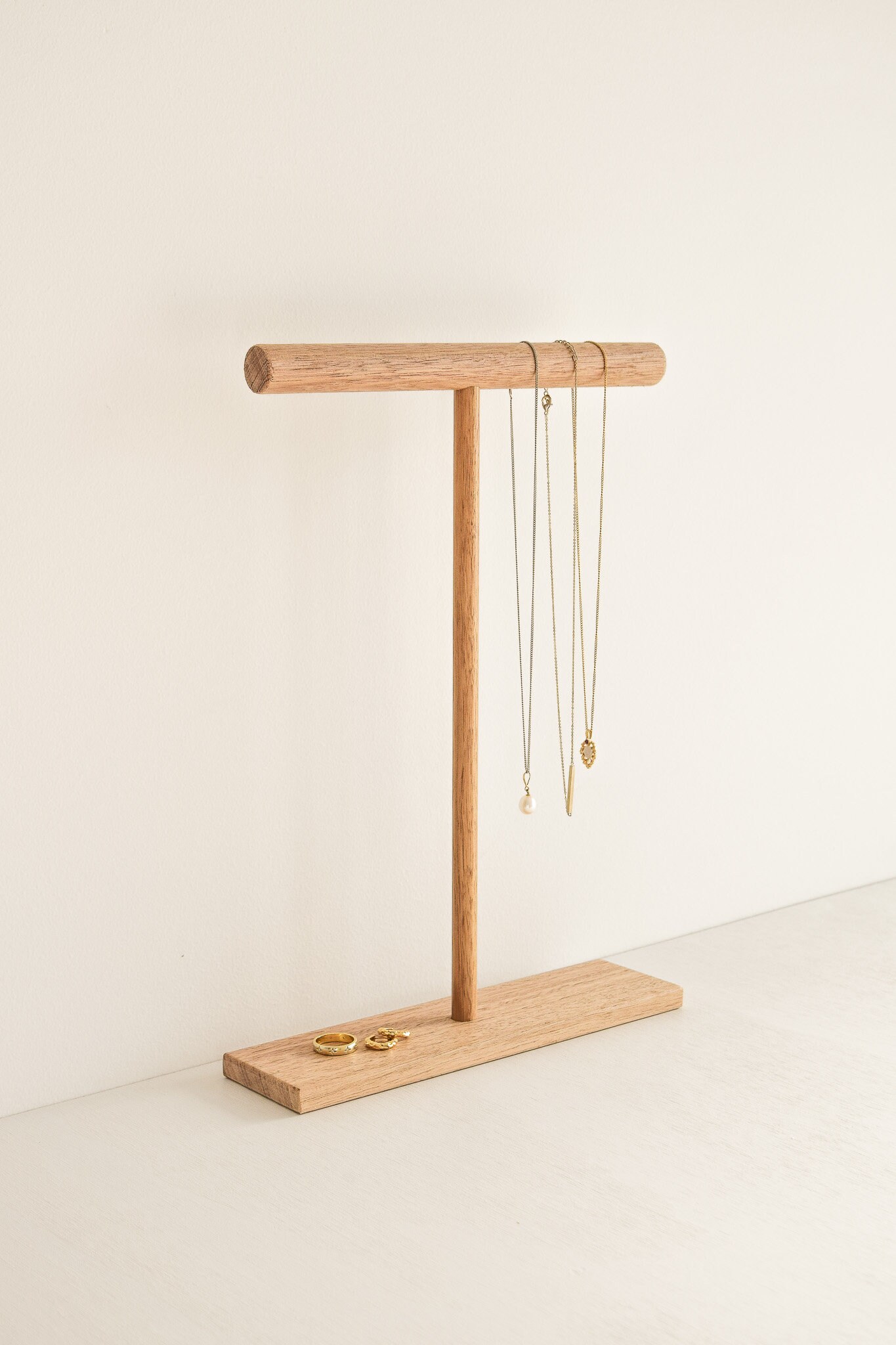 Tasmanian Oak Necklace Stand: Modern Jewellery Organizer & Modern Gift ...