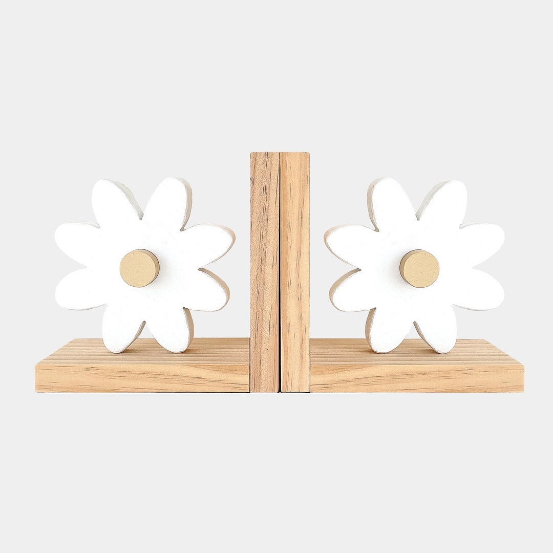 Children's Daisy Bookends, Gold Daisy Room Decor, Baby Girl Nursery ...