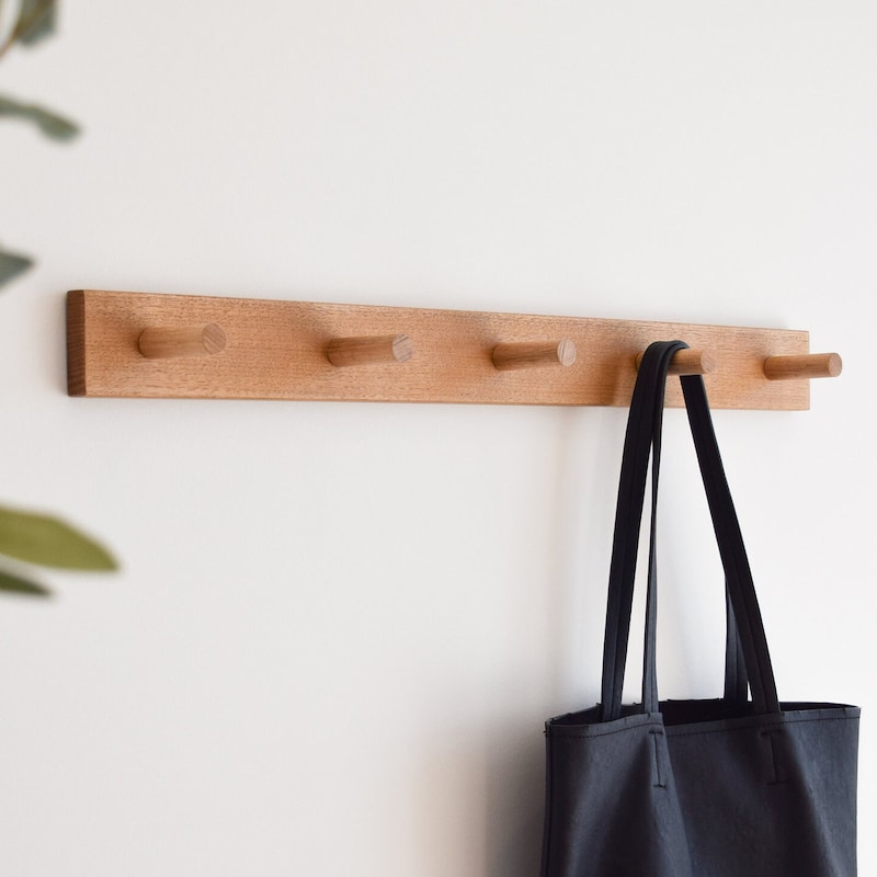 Wooden Peg Rack - Etsy