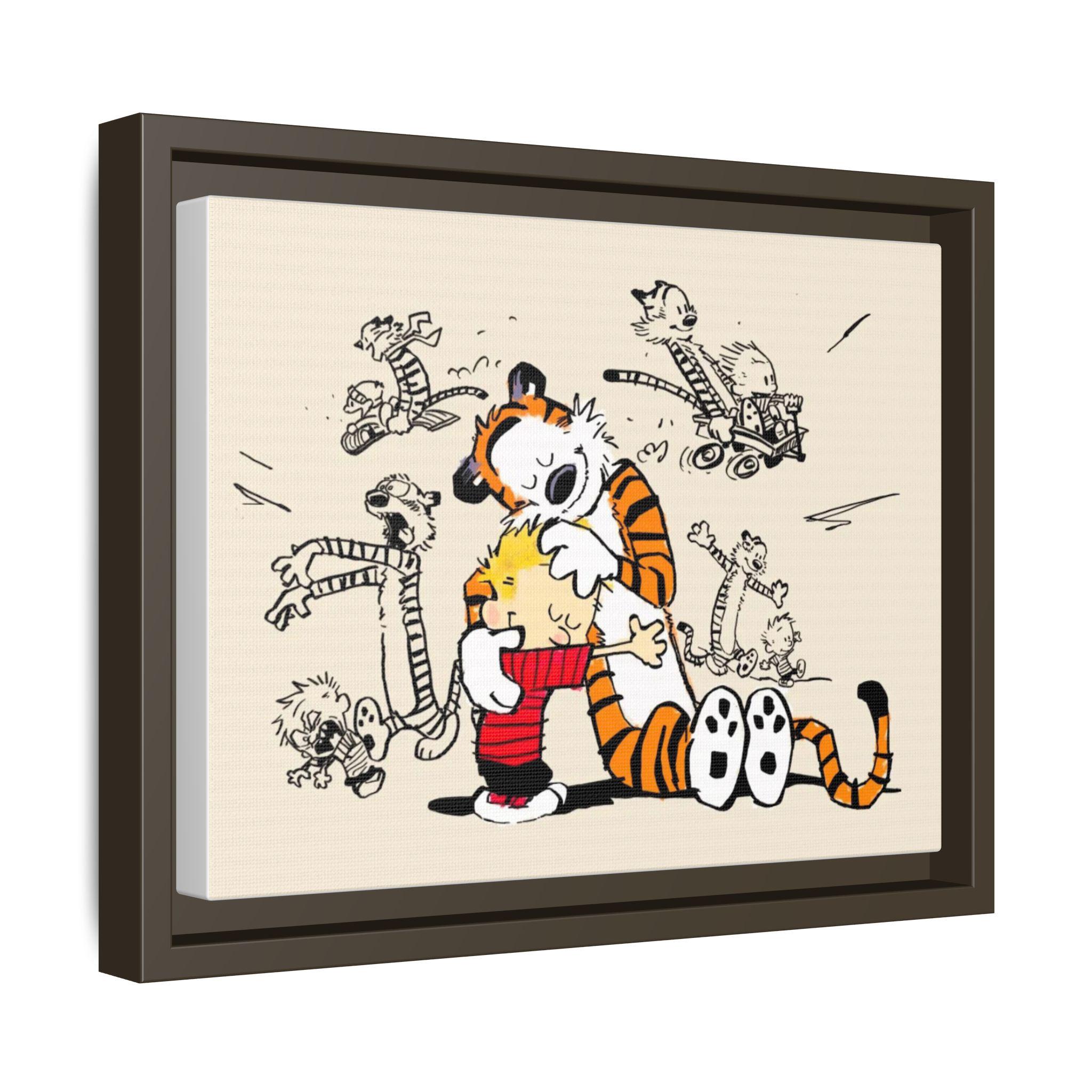Calvin and Hobbes Comic Strip Framed Canvas - (3 Frame Choices ...