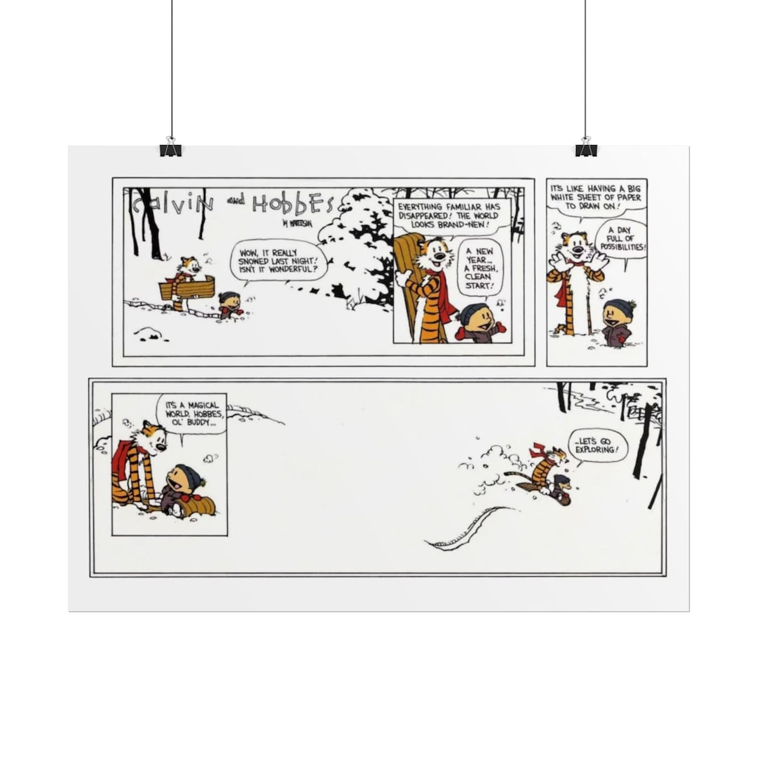 Calvin and Hobbes Let's Go Exploring Poster | Rolled Posters. (various ...