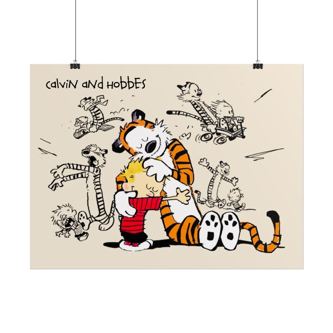 Calvin and Hobbes Comic Strip Art Poster | Rolled Posters. (various ...