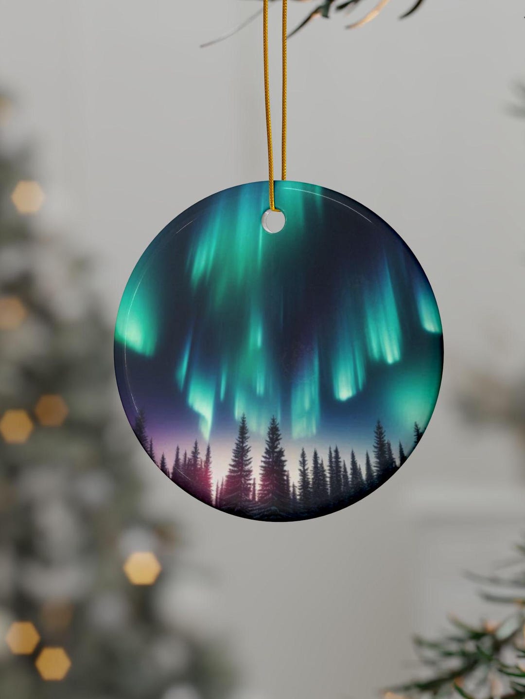 Ceramic Ornaments, Northern Lights Christmas Ornament, Aurora Borealis ...