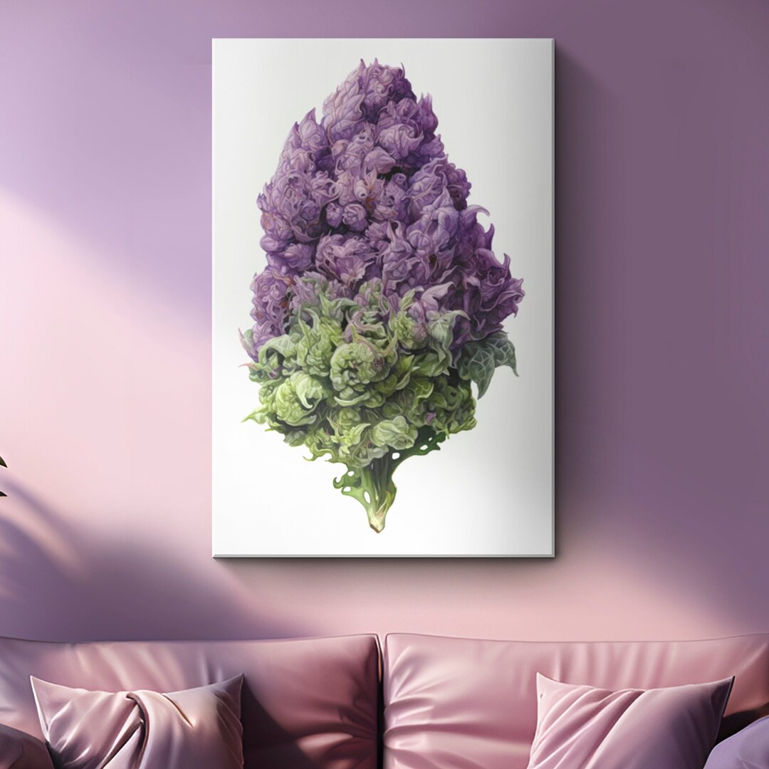 Purple Weed Nugs Canvas Wall Art purple Haze - Etsy