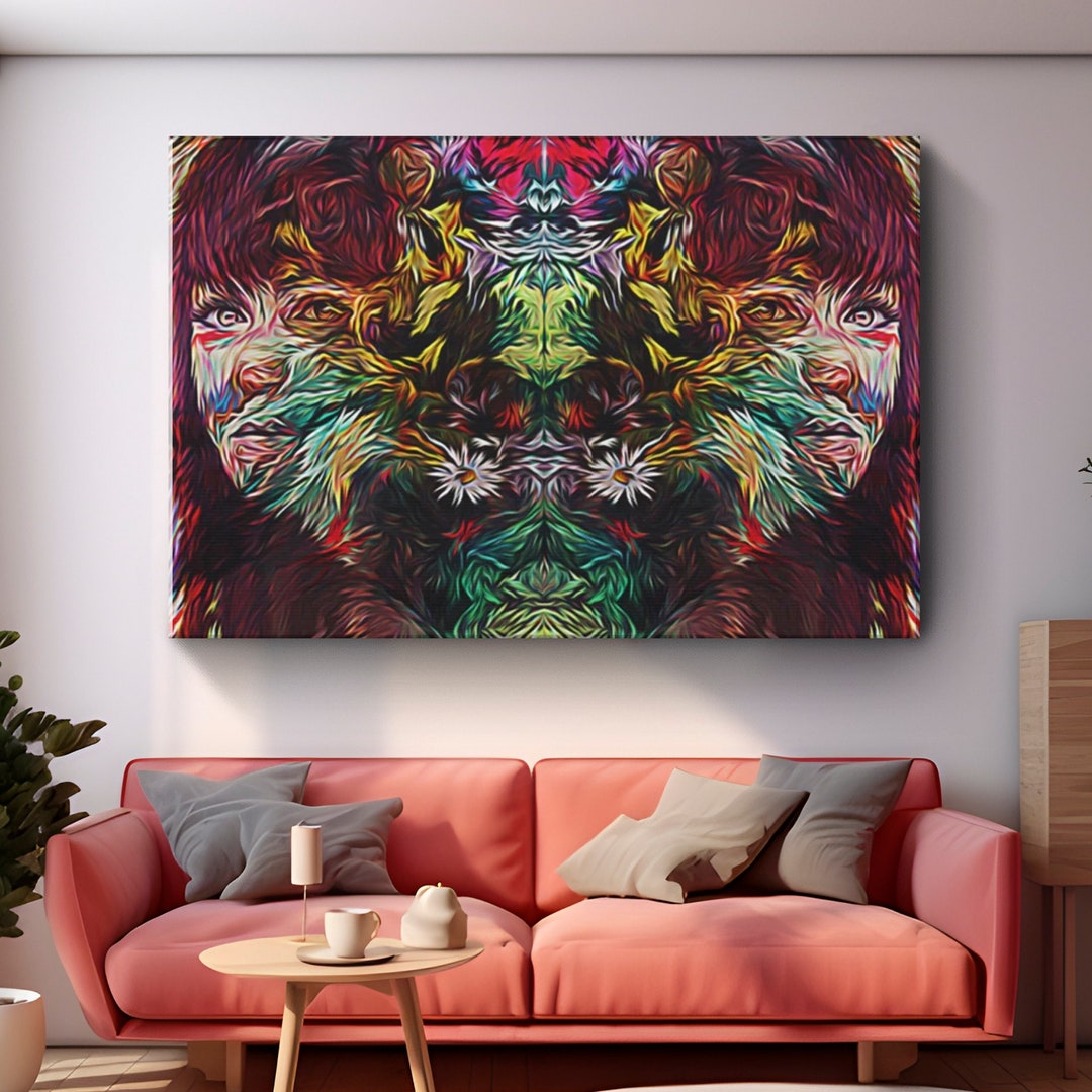 Psychedelic Canvas Wall Art kaleidoscope - Etsy