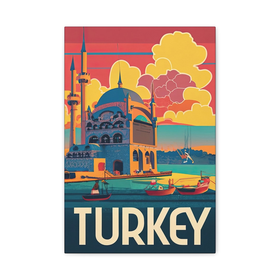 Turkey Travel Poster Canvas Print turkish Delight - Etsy